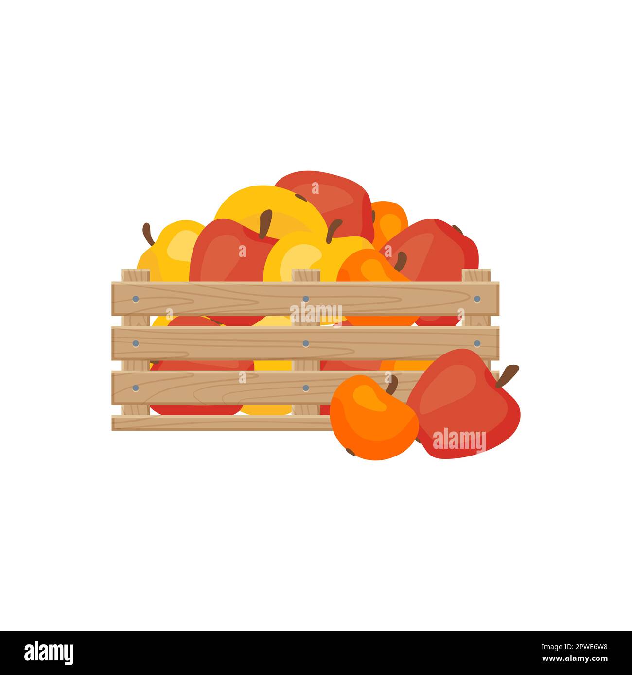 Natural farm apples in Stock Vector Images - Alamy