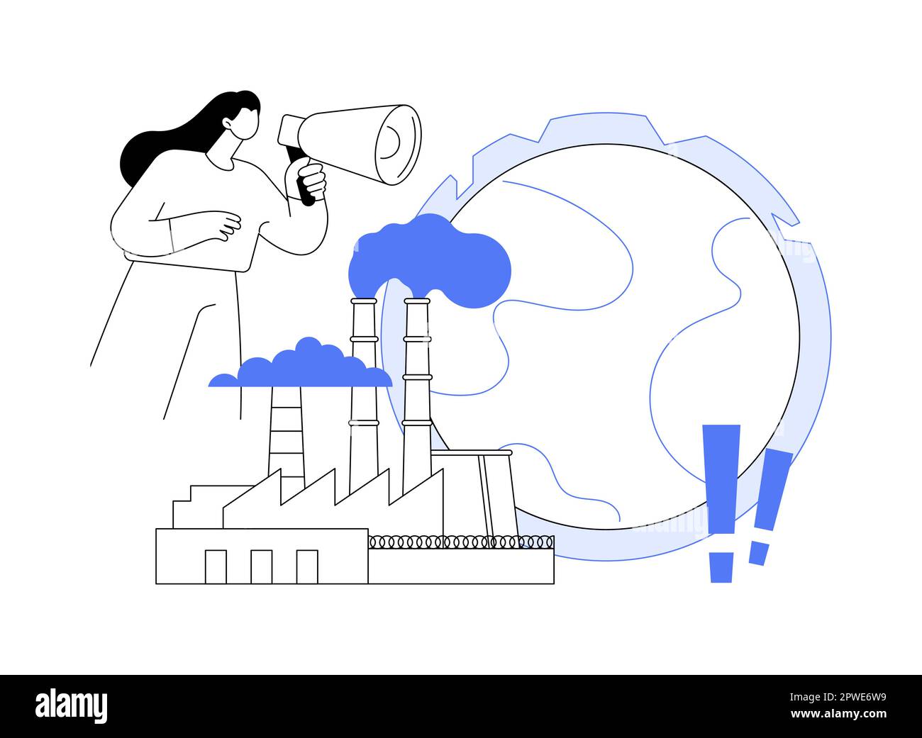 Greenhouse gas emissions abstract concept vector illustration Stock ...