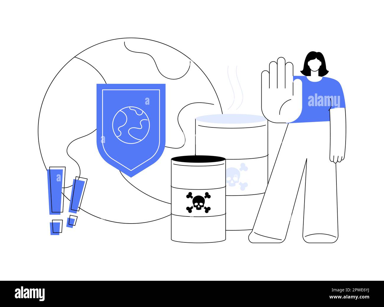 Chemical pollution abstract concept vector illustration Stock Vector ...