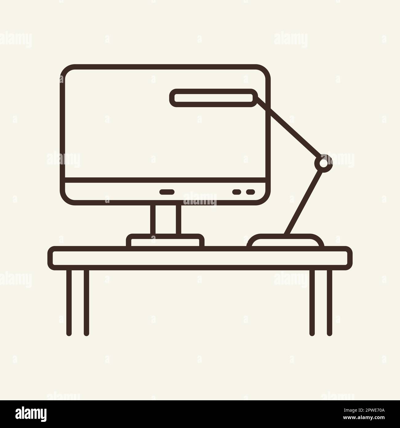 Workplace line icon Stock Vector Image & Art - Alamy