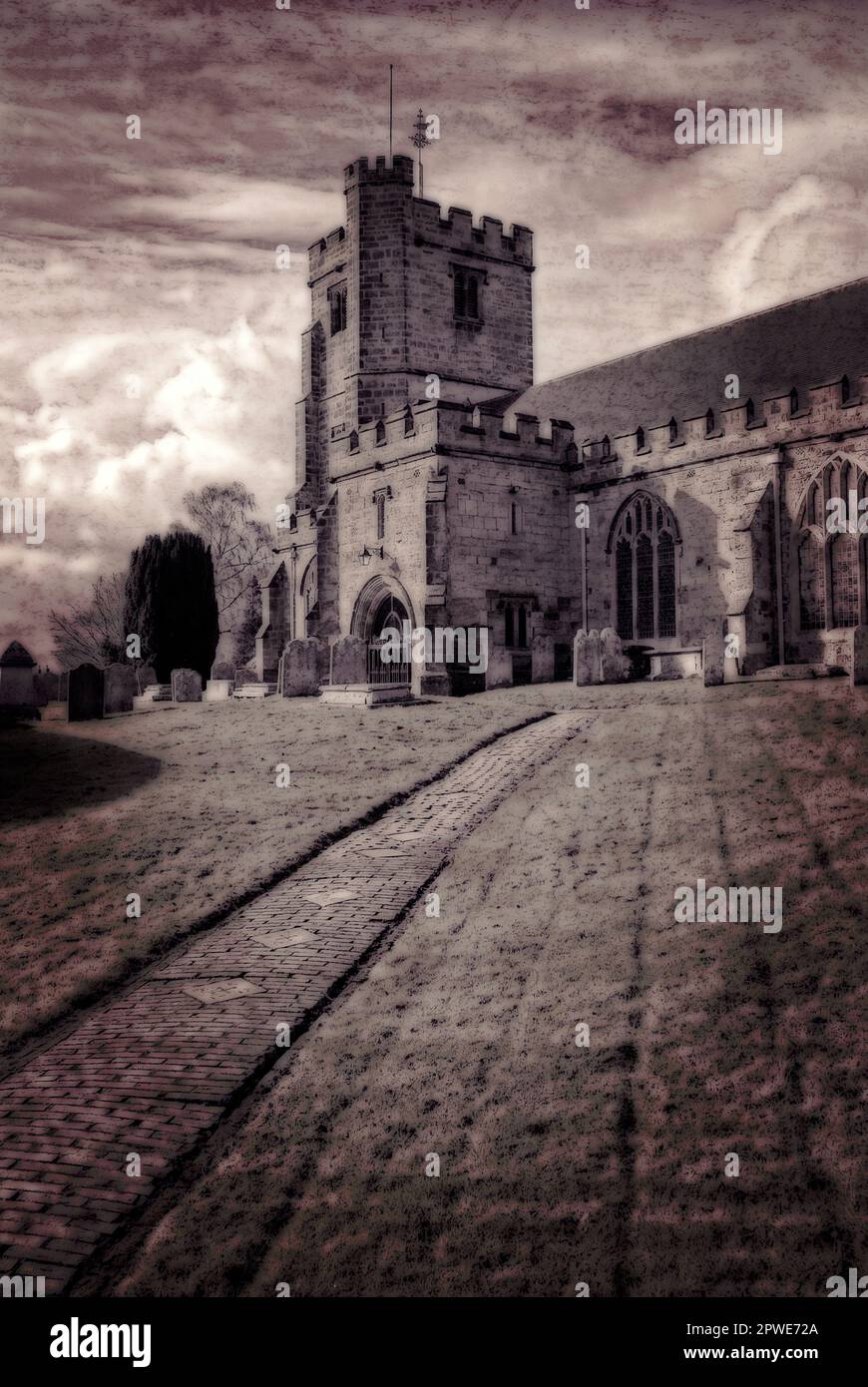 Parish Church of St Laurence in Hawkhurst, Kent, England, UK, first ...