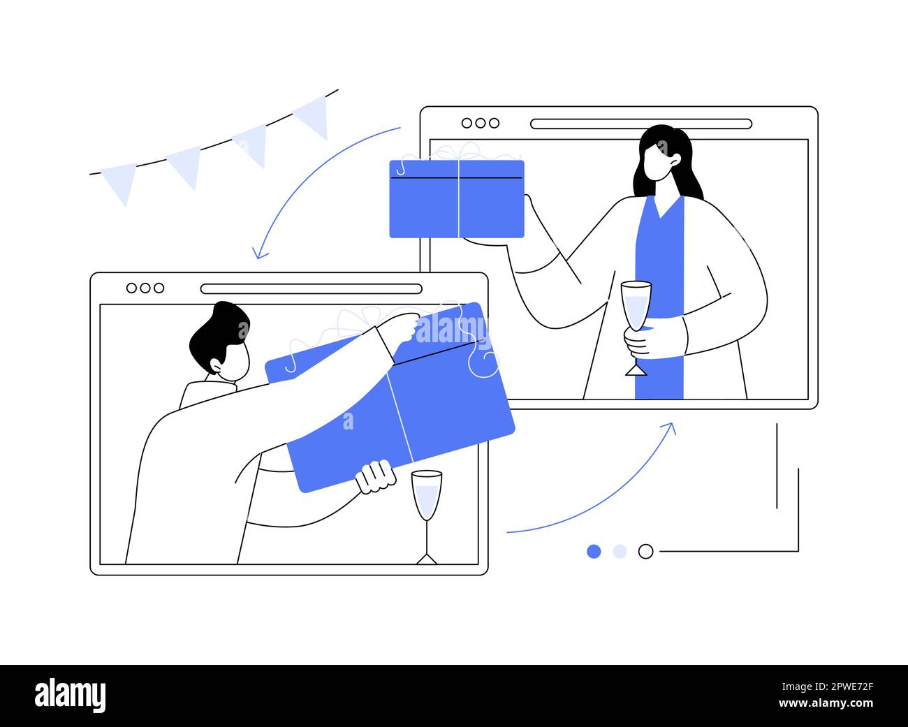 Sharing gifts Stock Vector Images - Alamy