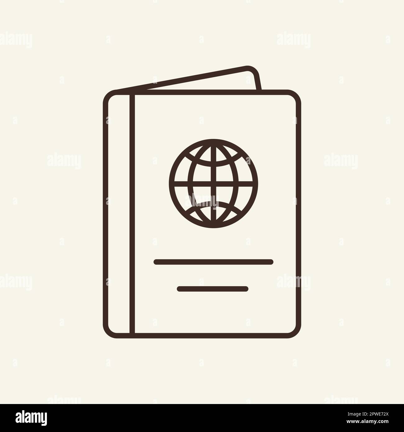 Passport line icon Stock Vector Image & Art - Alamy