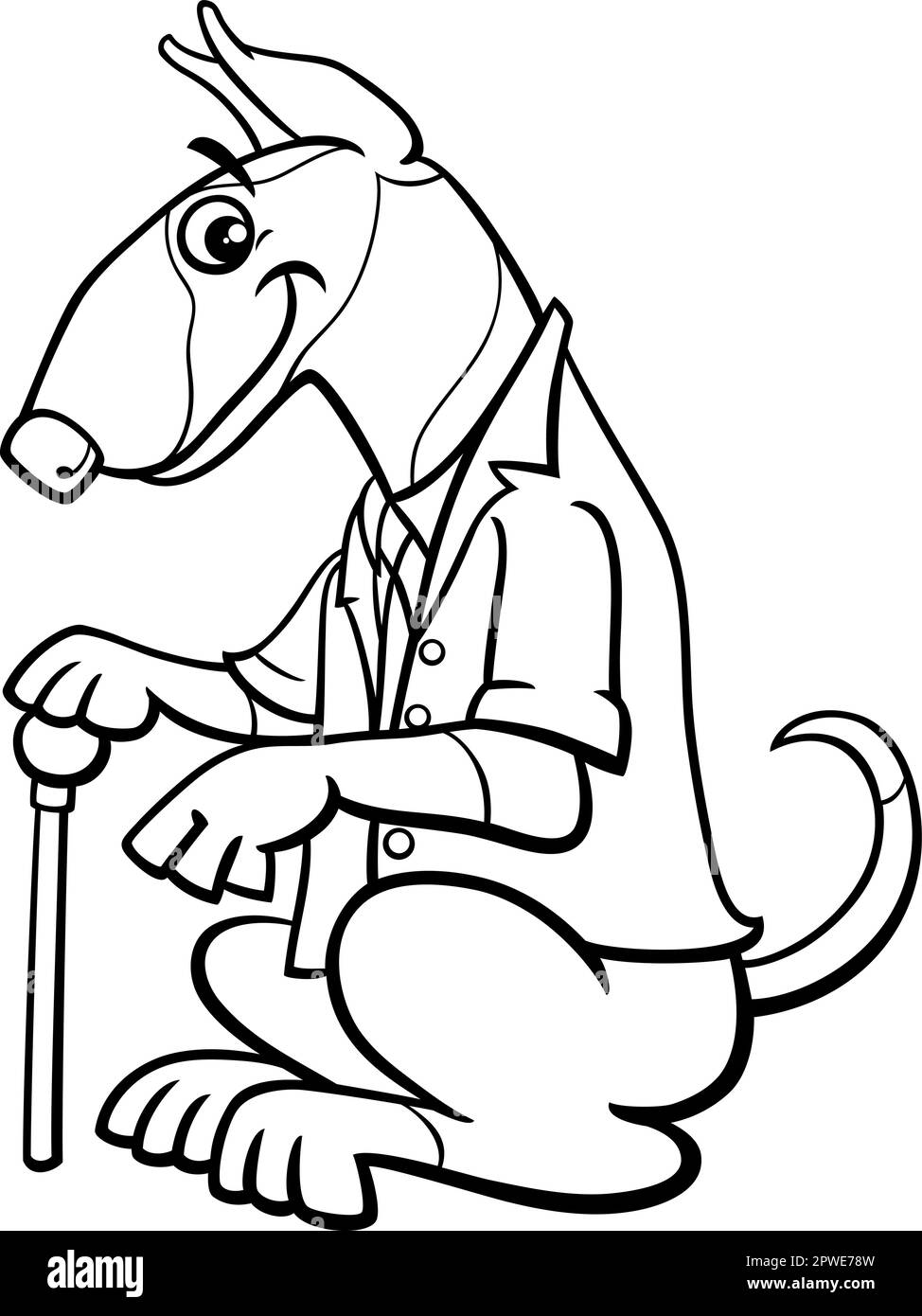 Elegant white dog in Stock Vector Images - Alamy