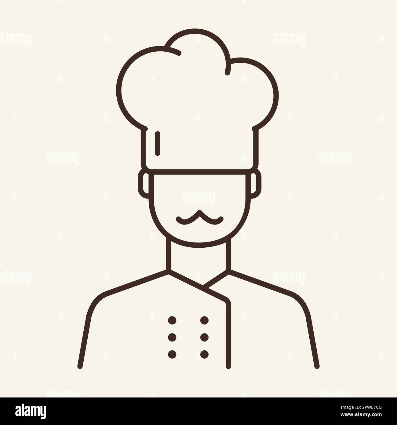 Baker icon linear isolated Stock Vector Images - Alamy