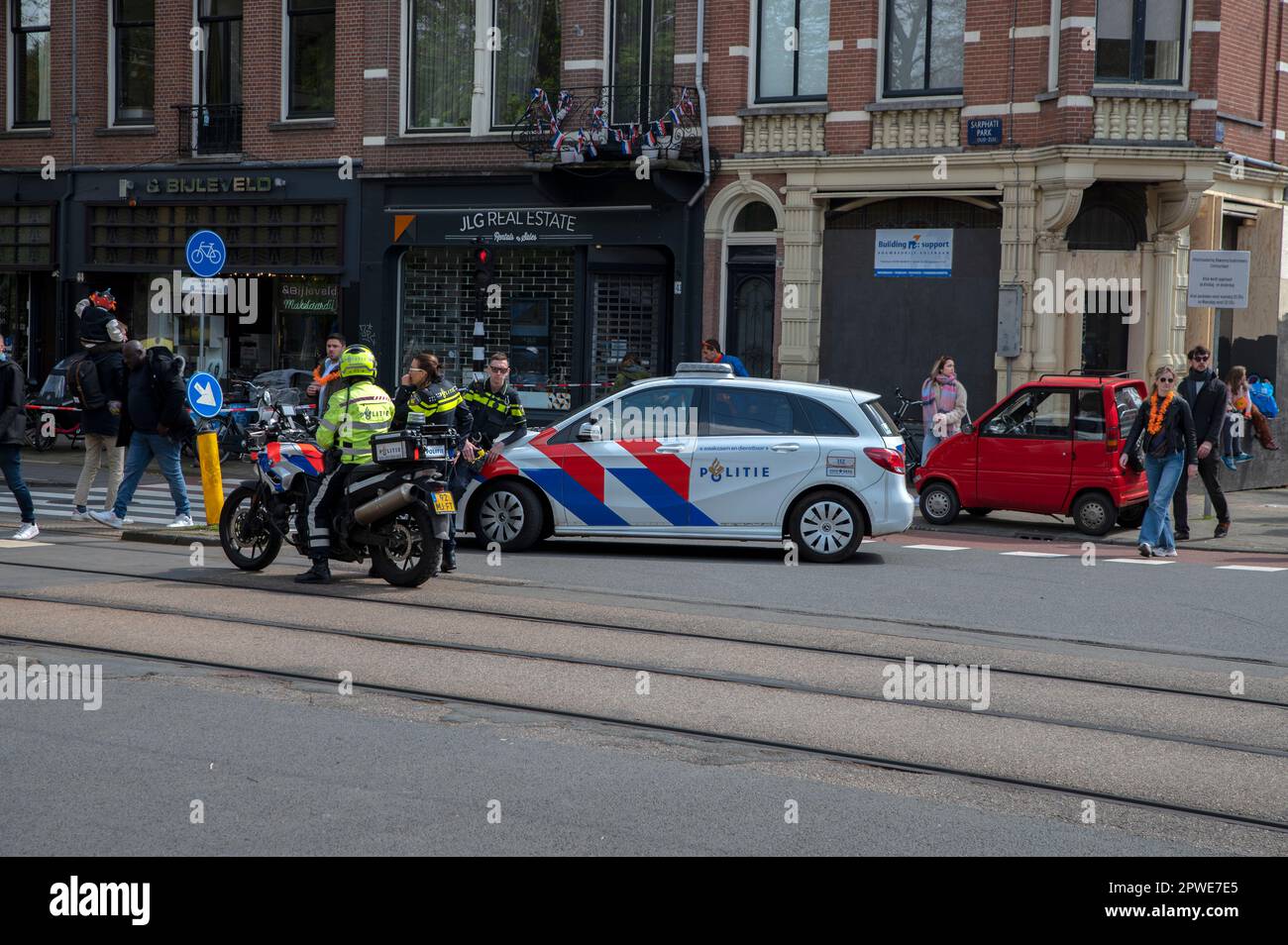 Police Blockade At Amsterdam The Netherlands 27-4-2023 Stock Photo - Alamy