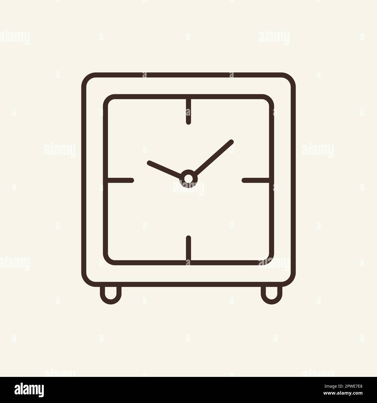 Digital alarm clock line icon Stock Vector Image & Art - Alamy
