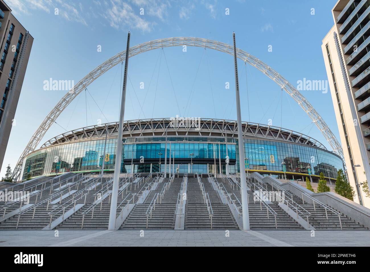 Wembley Stadium and the Olympic Steps Stock Photo - Alamy