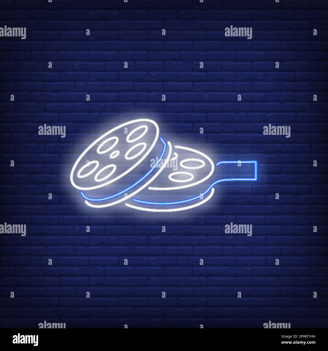 Cinema reel neon sign Stock Vector Image & Art - Alamy
