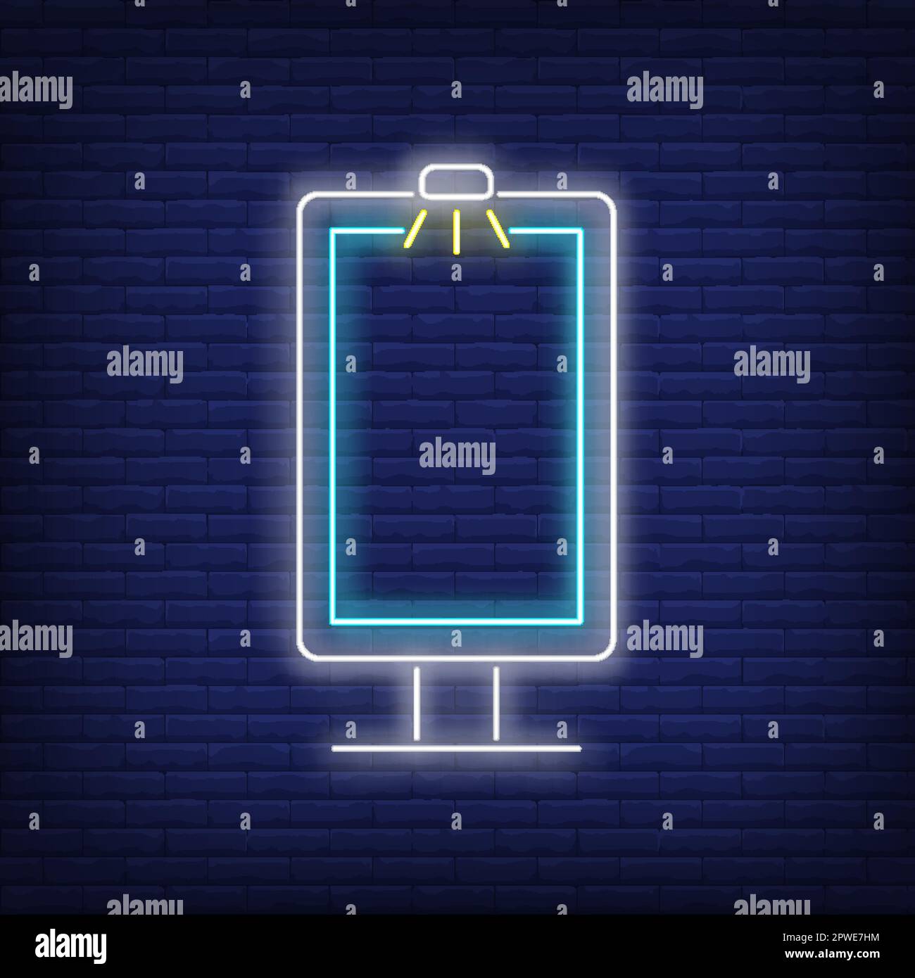 Glowing neon stand sign Stock Vector Image & Art - Alamy