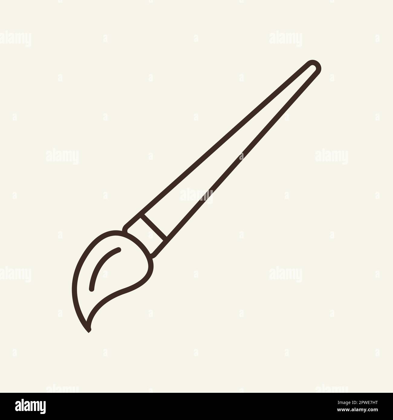 Paintbrush line icon Stock Vector Image & Art - Alamy