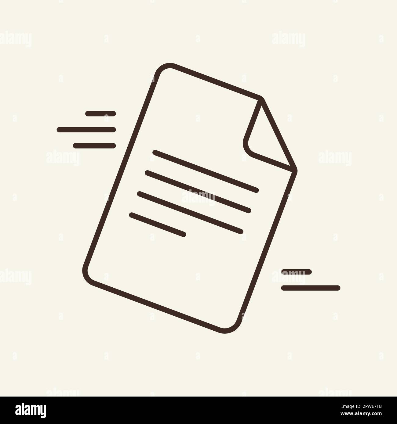 Sending documents line icon Stock Vector Image & Art - Alamy