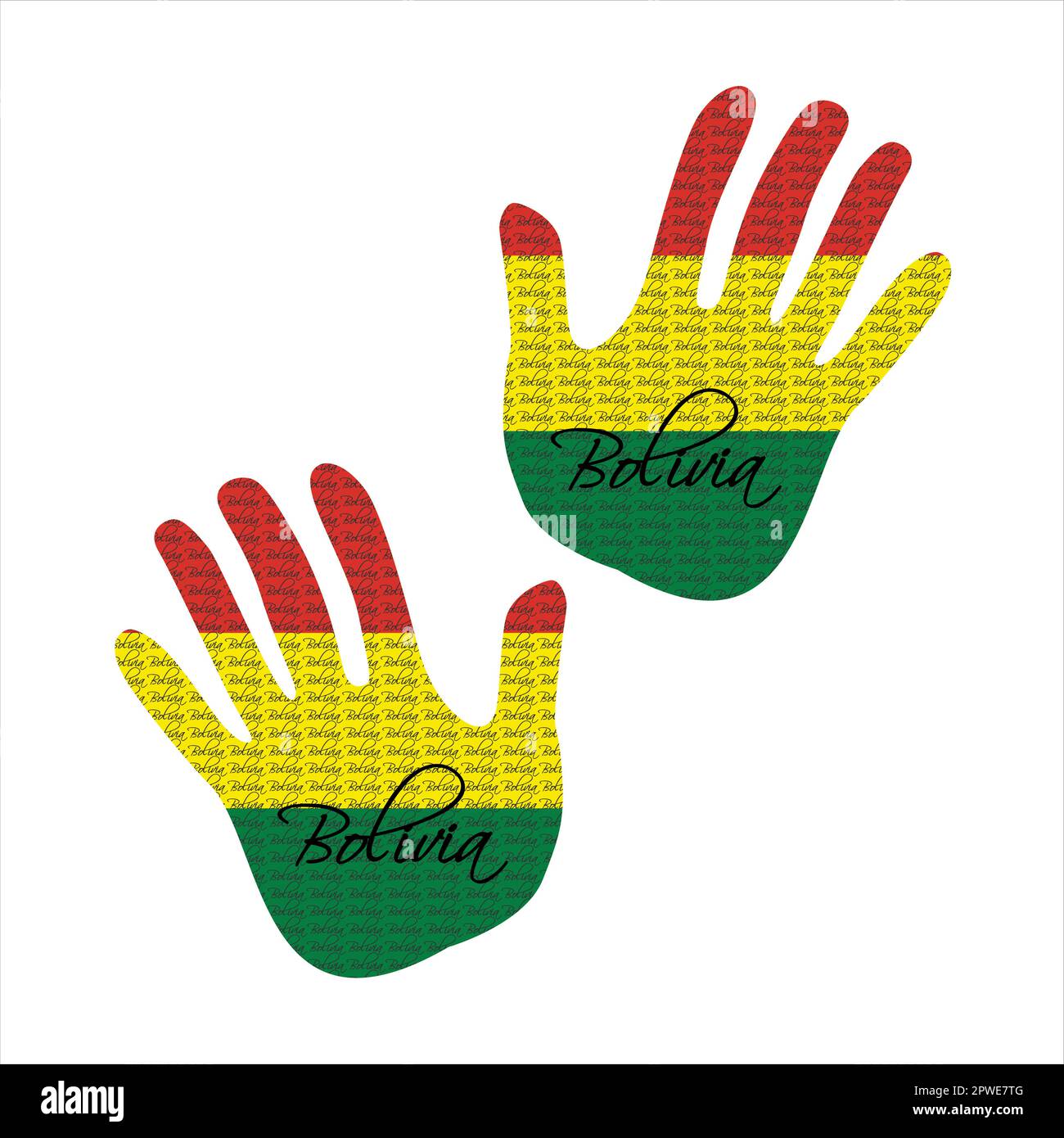 Hand drawn vector illustration with bolivia flag pattern great for ...