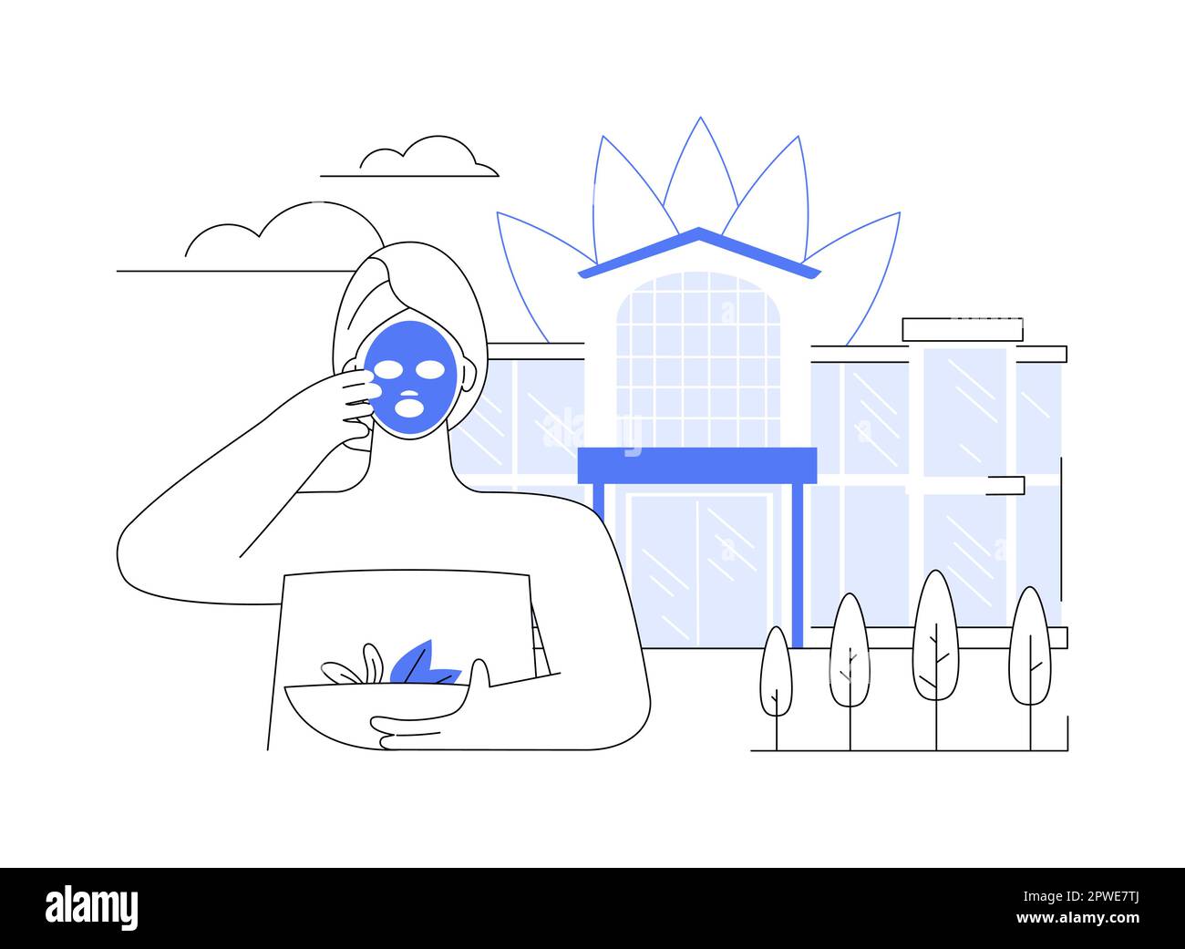 Wellness and spa hotel abstract concept vector illustration Stock ...