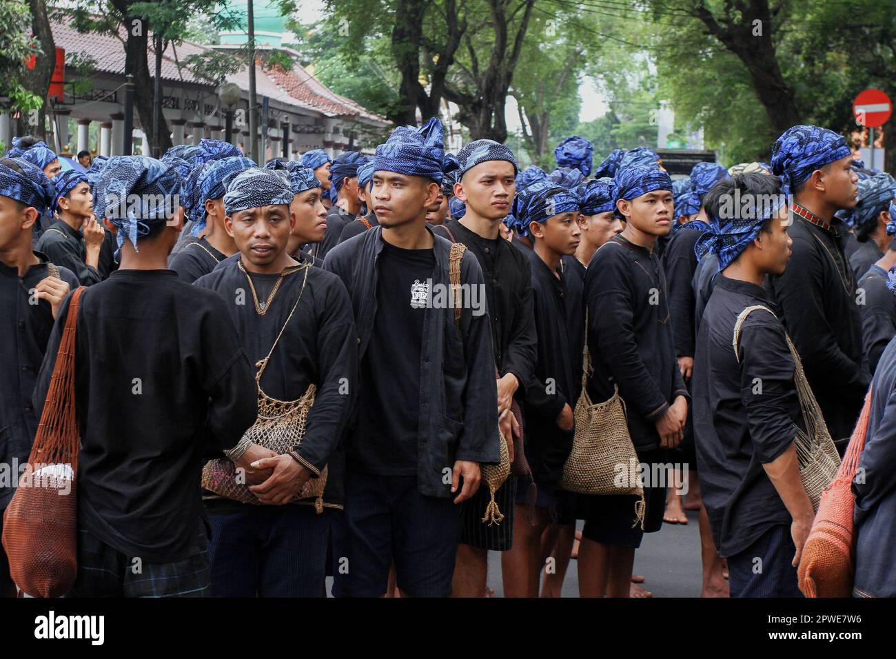 Serang, Indonesia. 29th Apr, 2023. Baduy people participate in a series ...