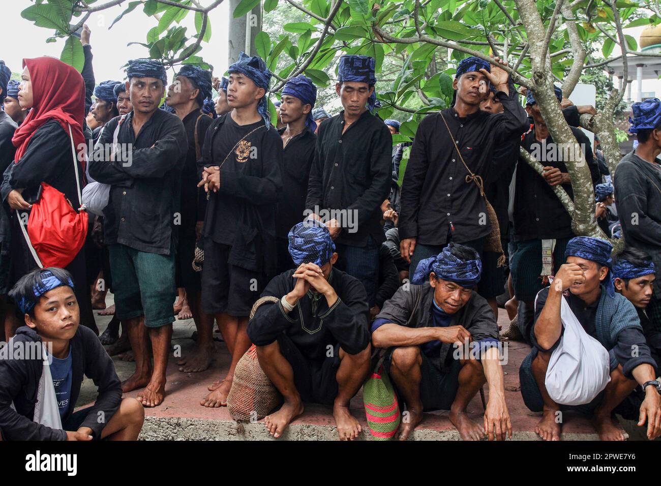 Serang, Indonesia. 29th Apr, 2023. Baduy people participate in a series ...