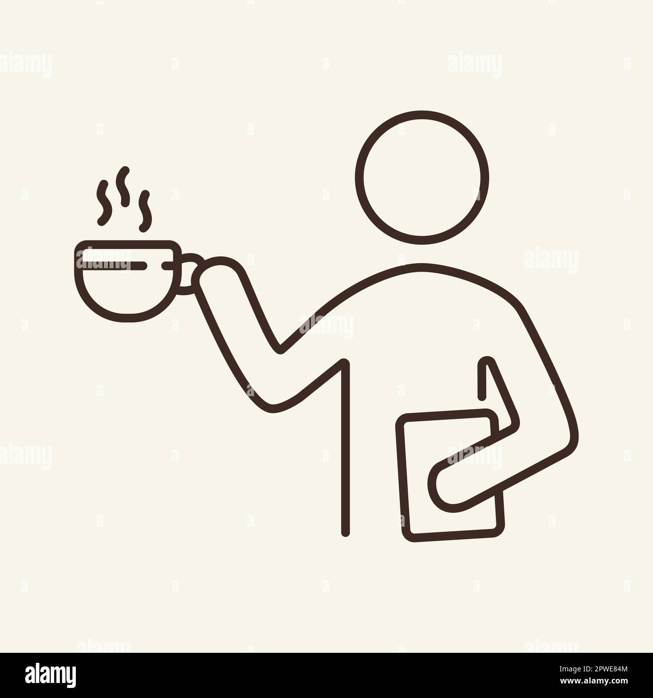 Professional man holding coffee Stock Vector Images - Alamy