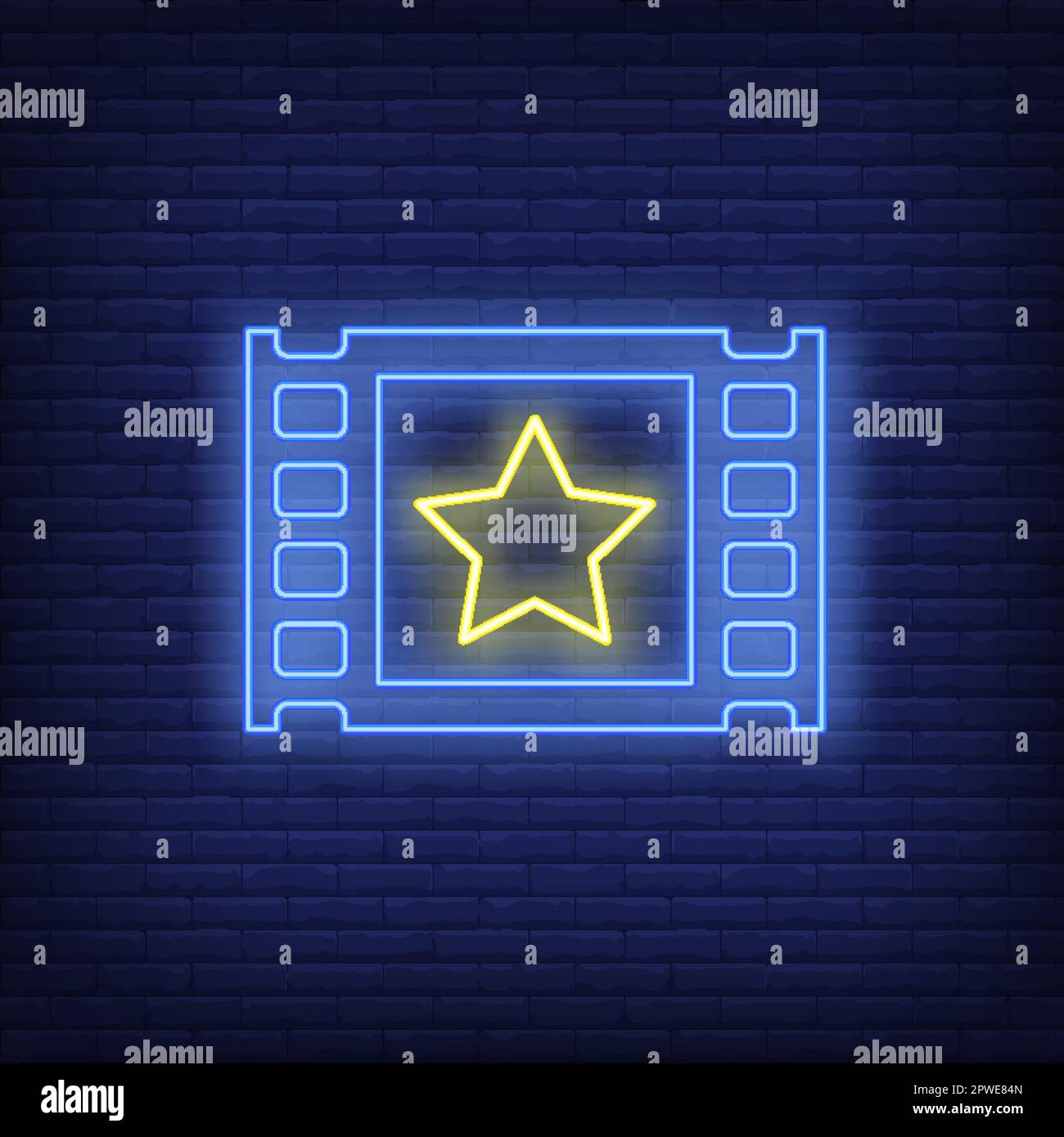 Film cadre neon sign Stock Vector Image & Art - Alamy