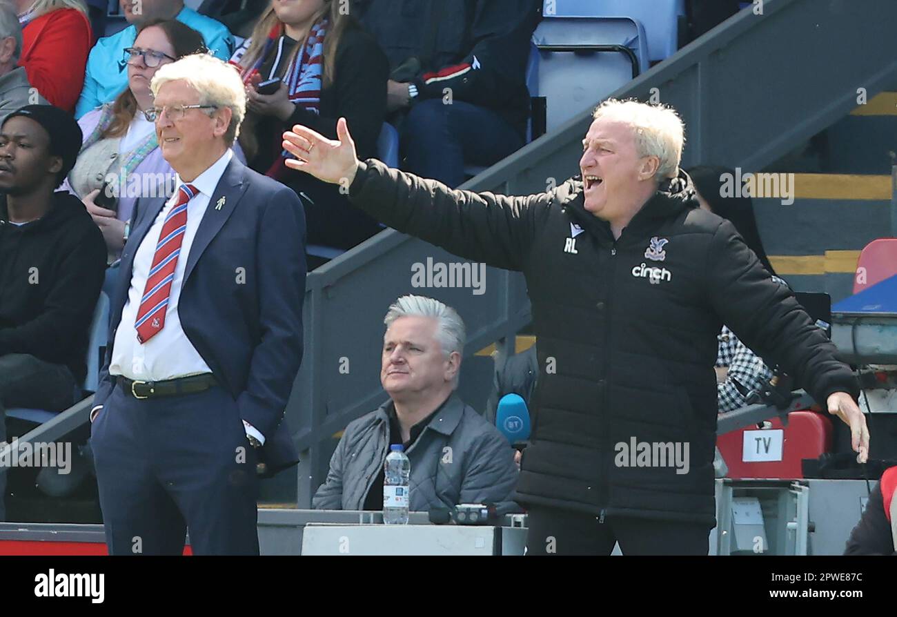 L-R Crystal Palace manager Roy Hodgson and First team coach Ray ...