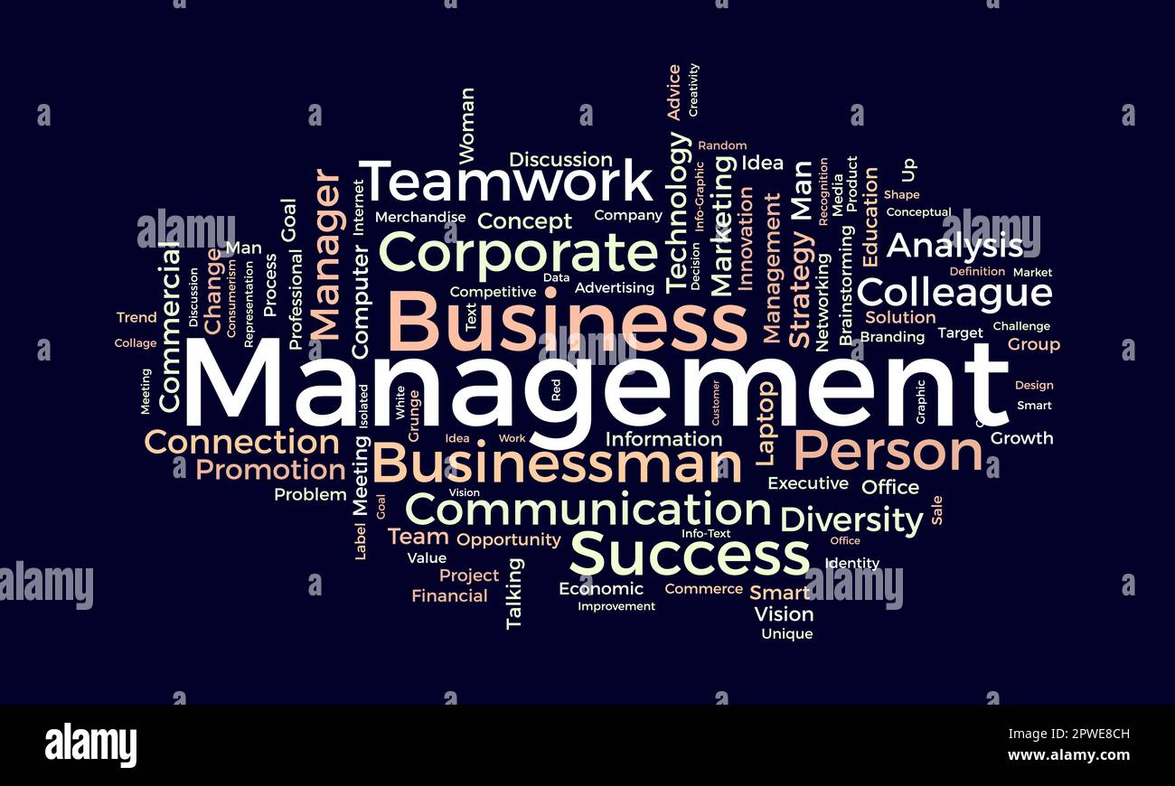 Word cloud background concept for Business Management. corporate ...