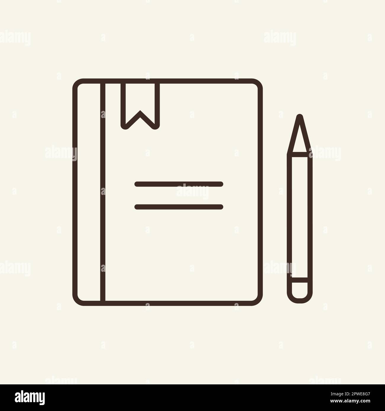 Workbook icon Stock Vector Images - Alamy