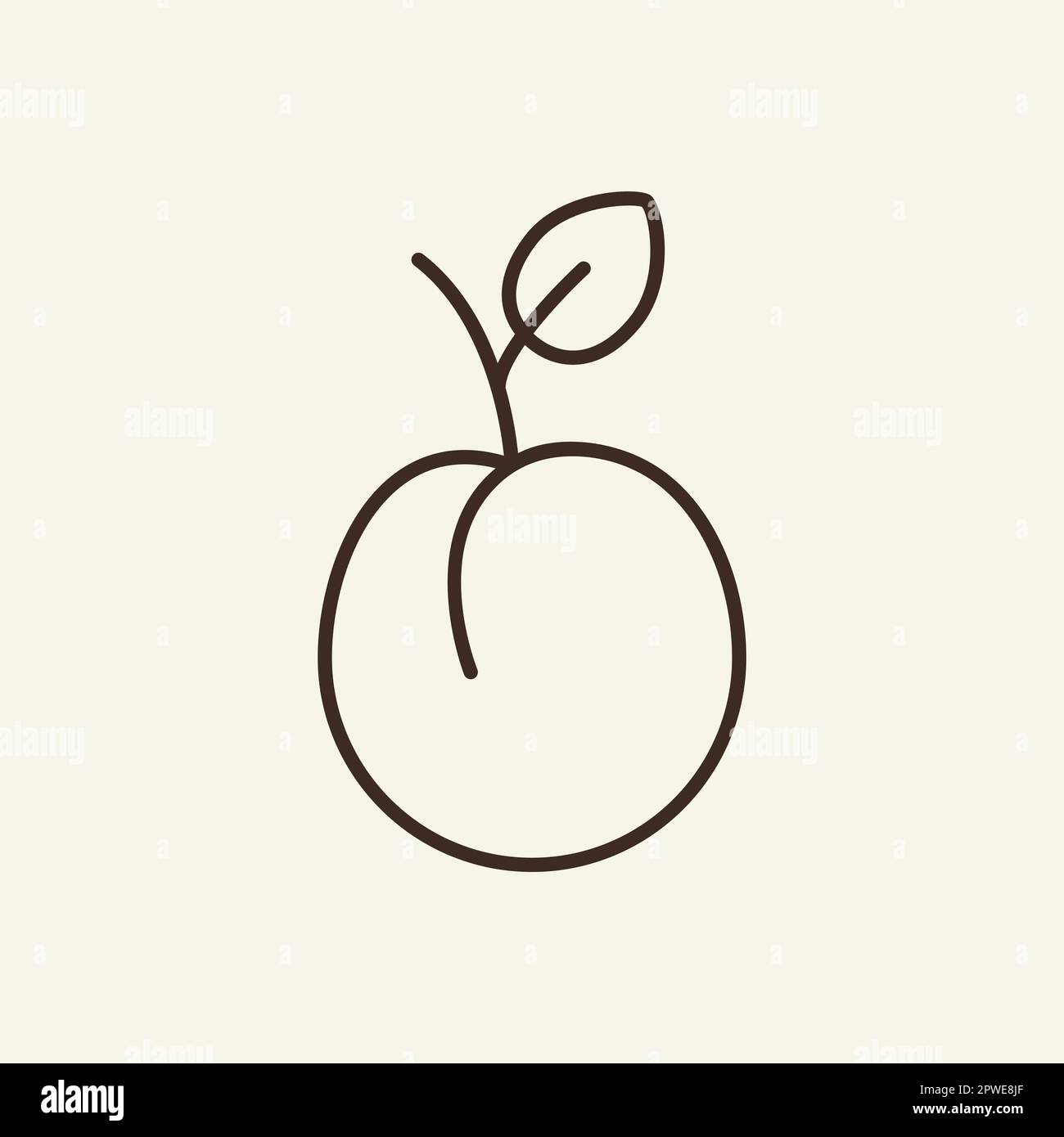 Peach line icon Stock Vector Image & Art - Alamy
