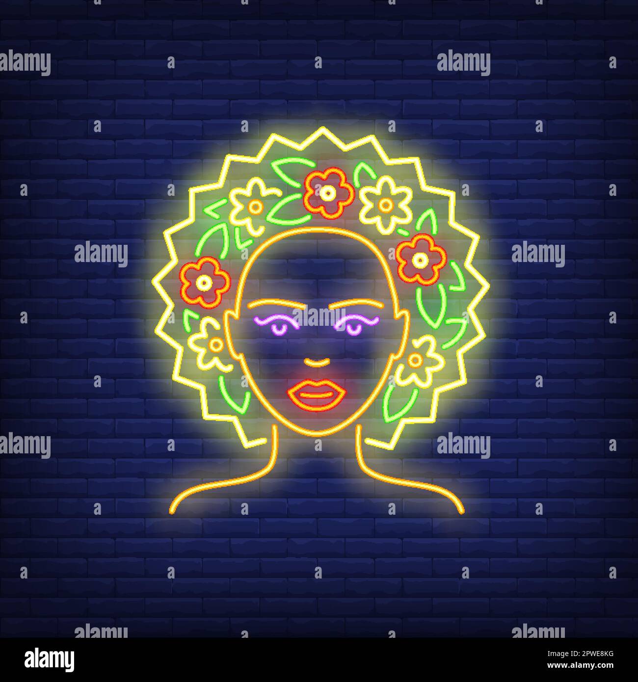 Summer girl neon sign Stock Vector Image & Art - Alamy