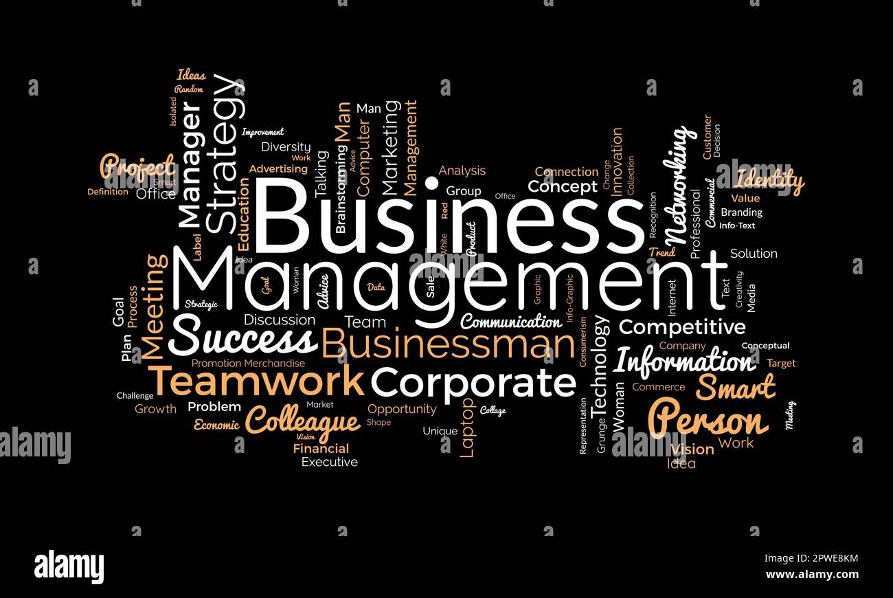 Word cloud background concept for Business Management. corporate ...
