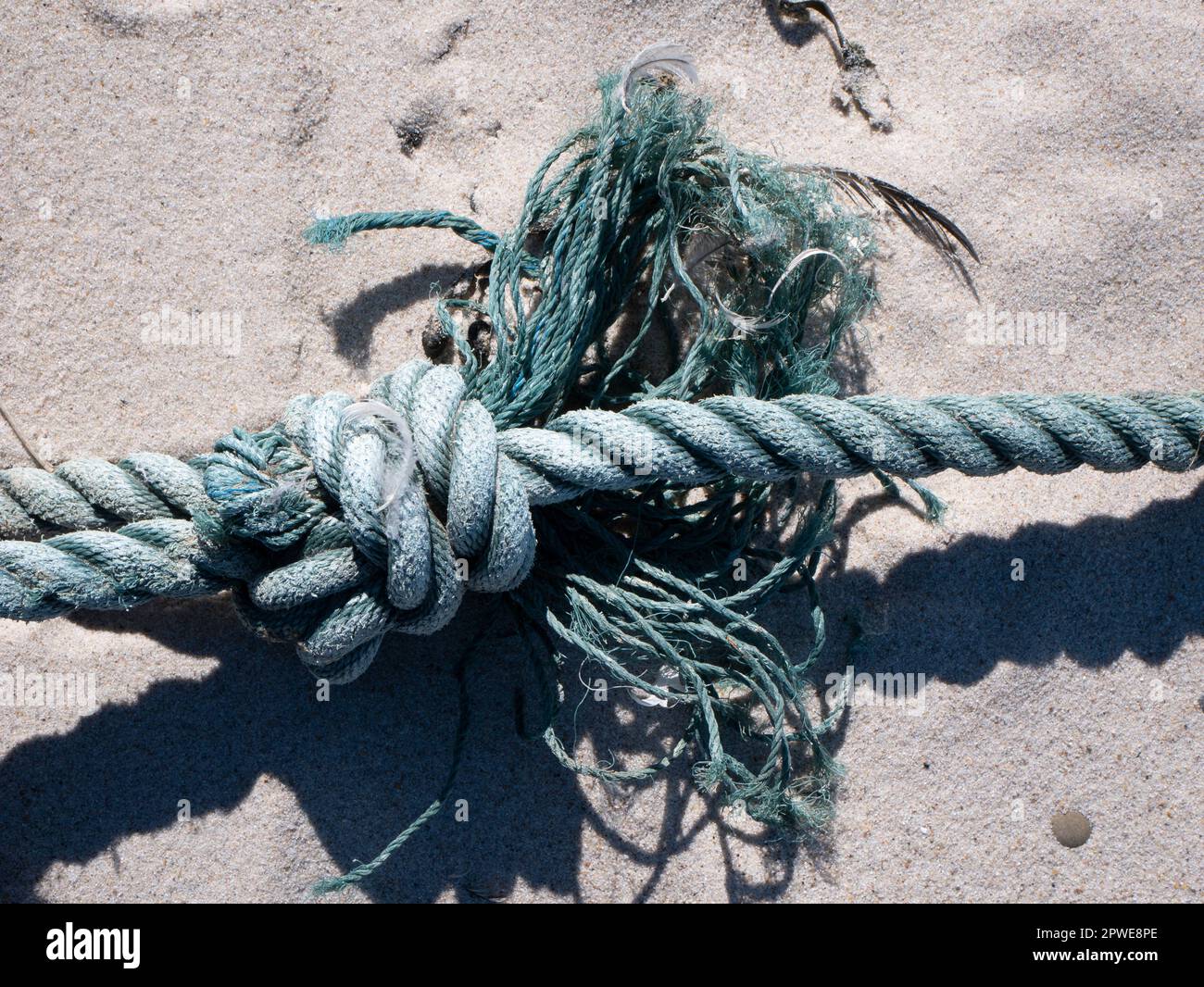 Netzmüll am Strand, Geisternetz, Net trash on the beach, ghost net ...