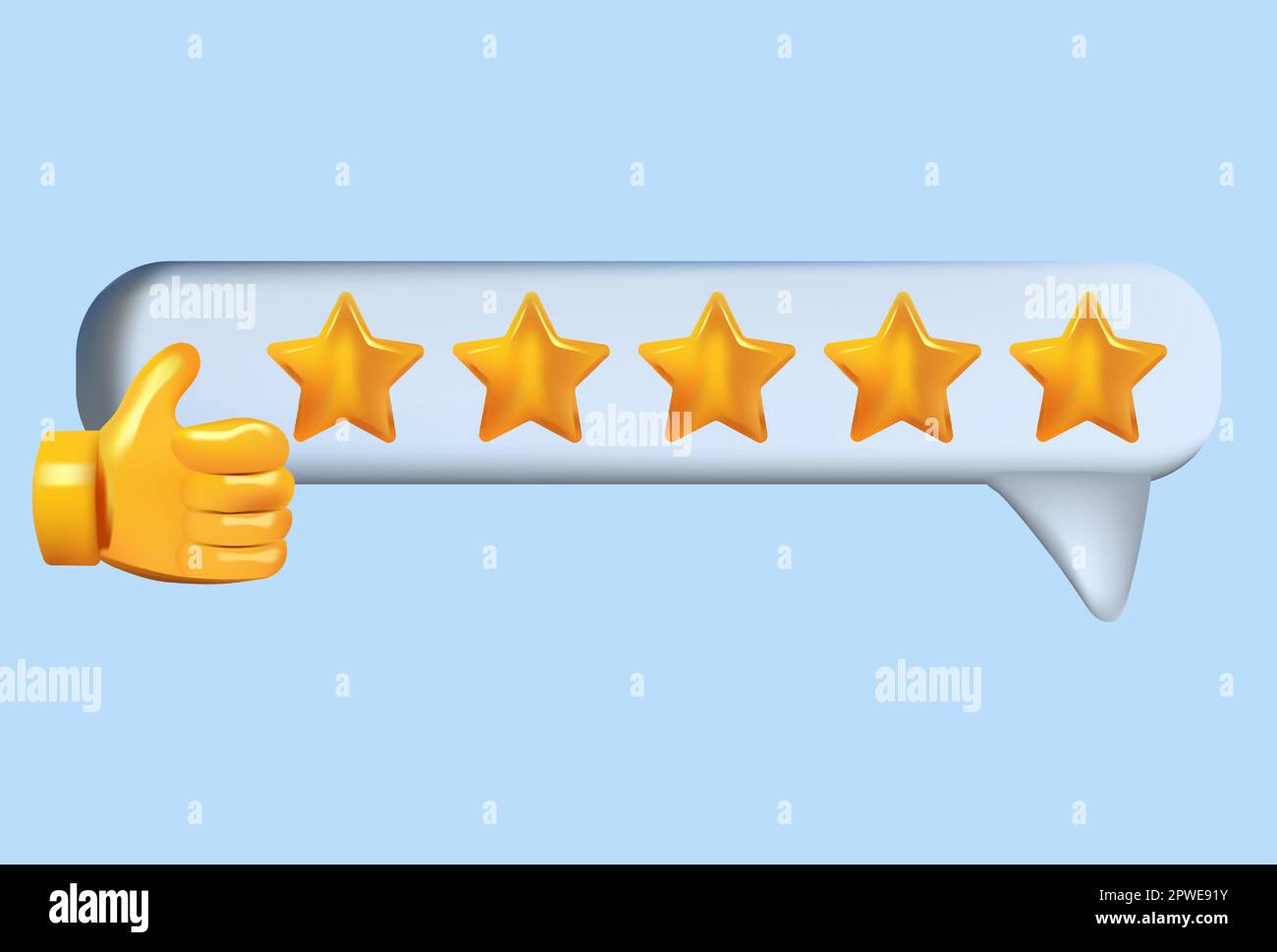 The 3D cartoon hand with the thumb up is a universal symbol of success ...