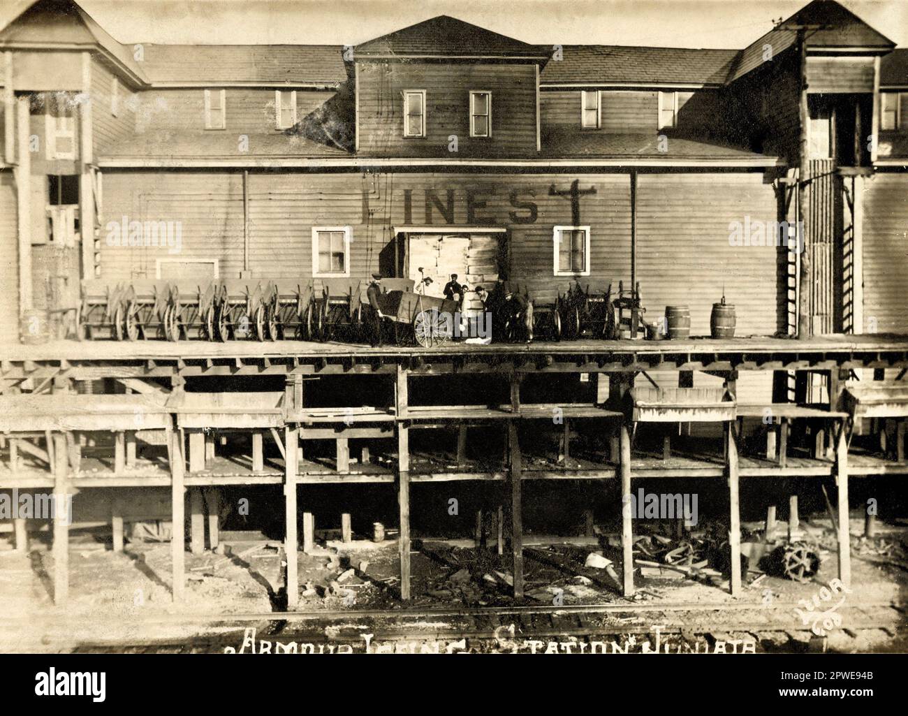 Old Train Icing Station about 1900, Ice Station for Armour Meats ...
