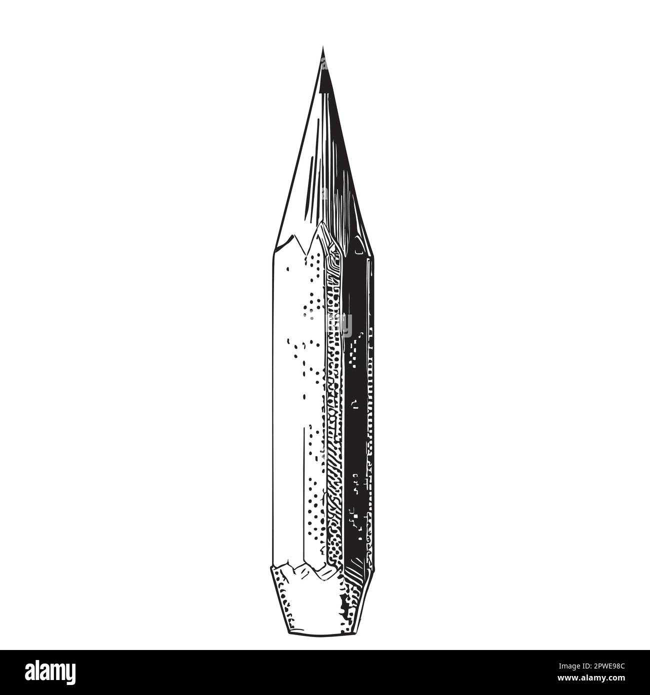 Retro pencil hand drawn sketch illustration Write Stock Vector Image ...