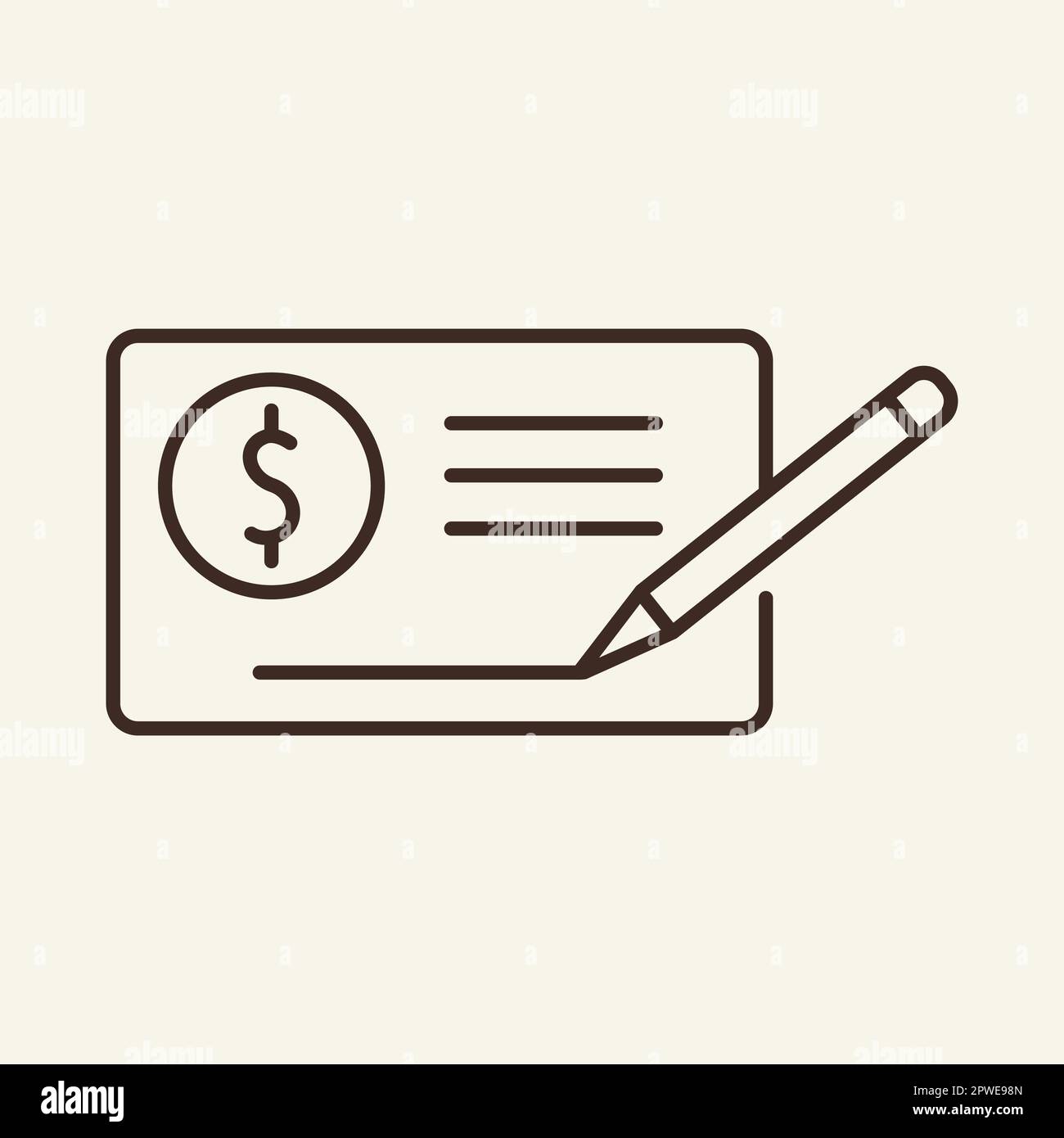 Compensation check Stock Vector Images - Alamy
