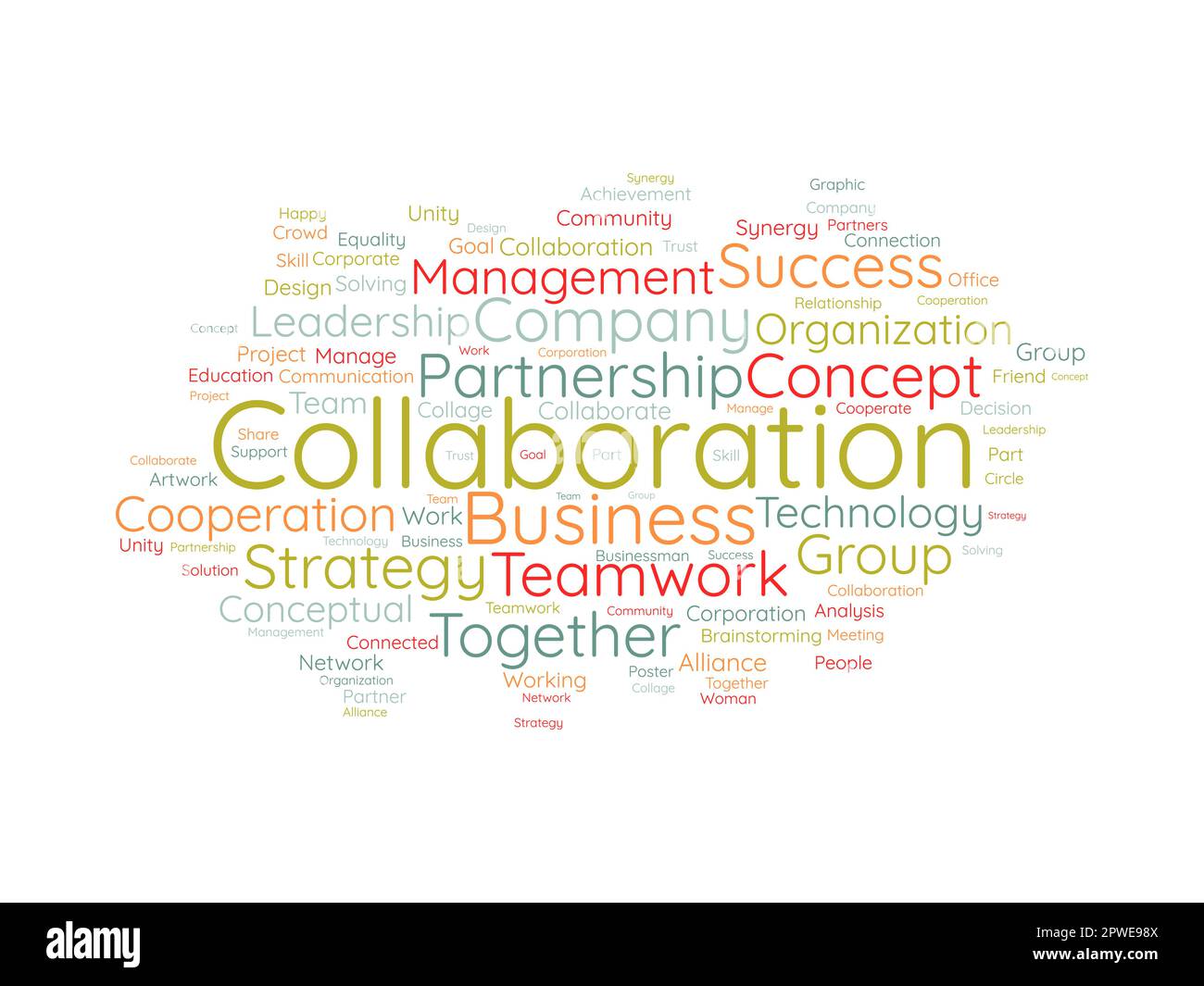 Word cloud background concept for Collaboration. Company teamwork ...