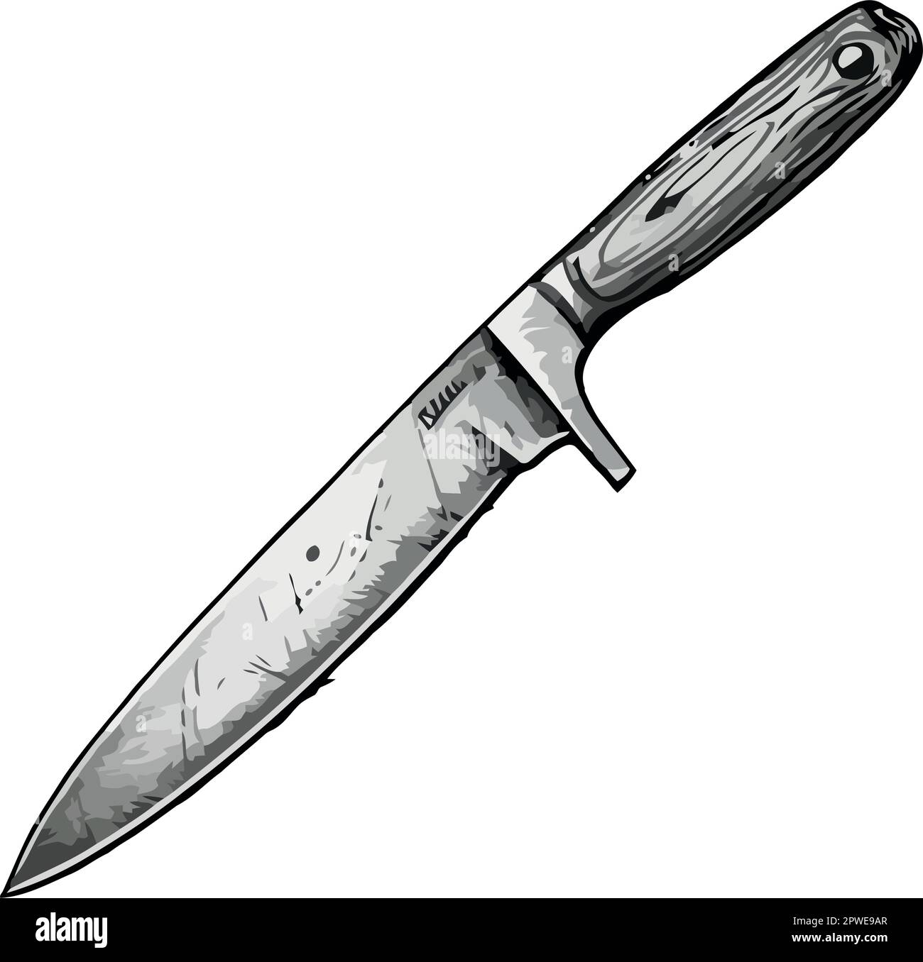 Sharp steel blade, isolated on white background Stock Vector Image ...