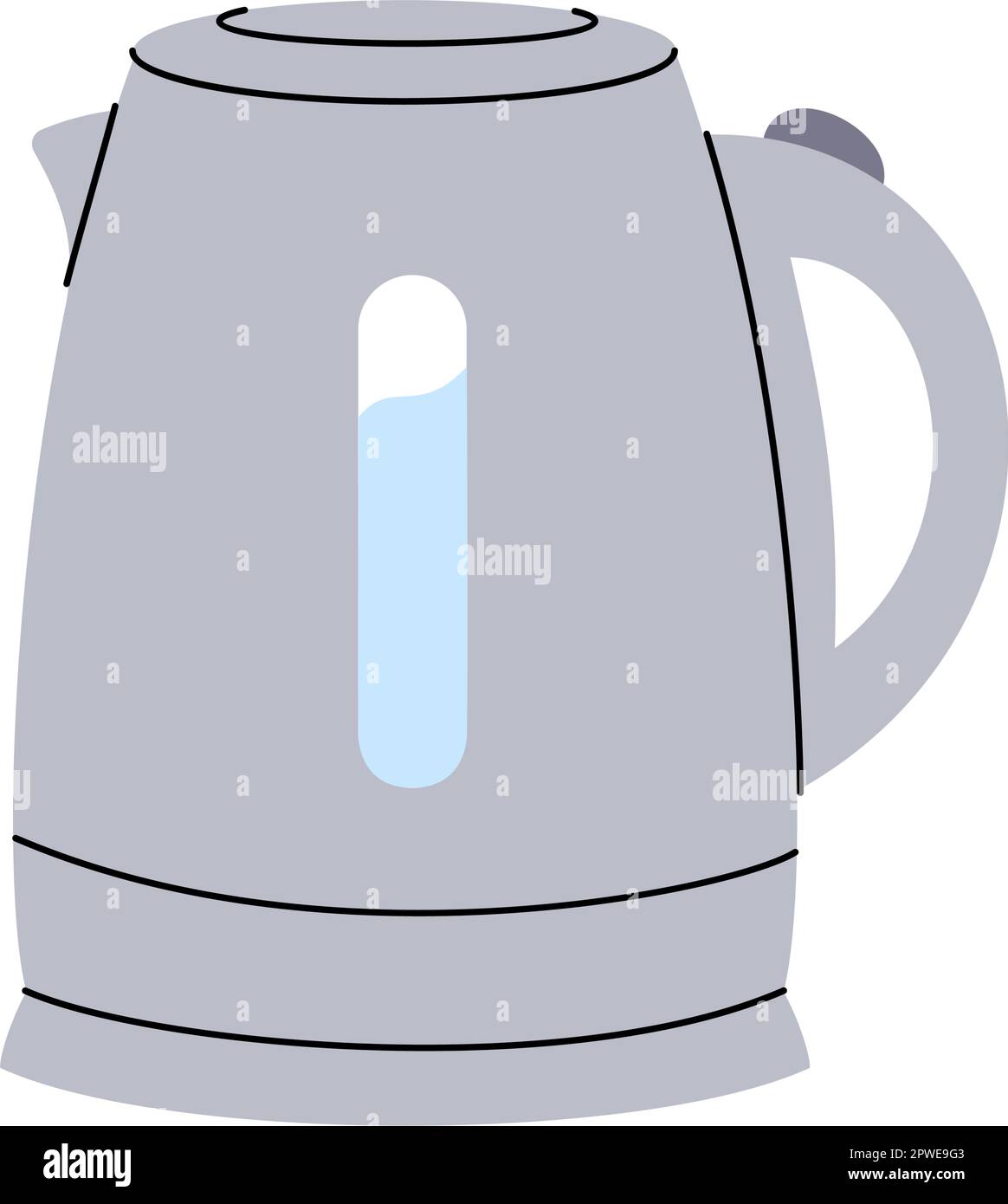 Electric kettle icon. Kitchen tools silhouette. Vector illustration ...