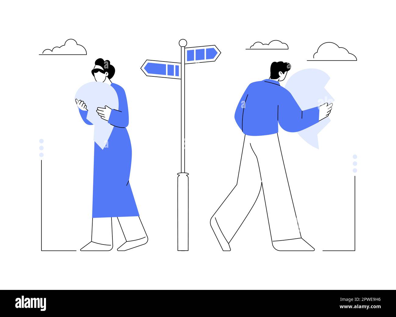 Separated person abstract concept vector illustration Stock Vector ...