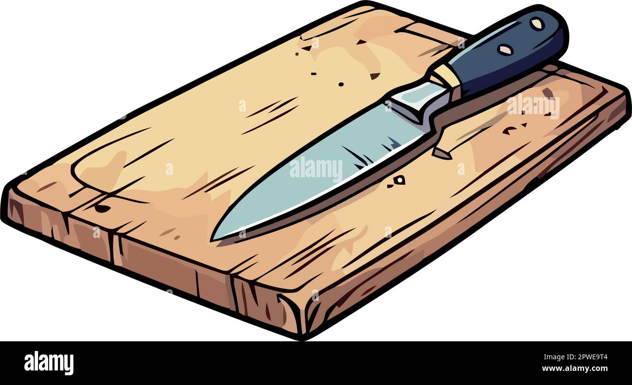 Table knife wooden handle Stock Vector Images - Alamy