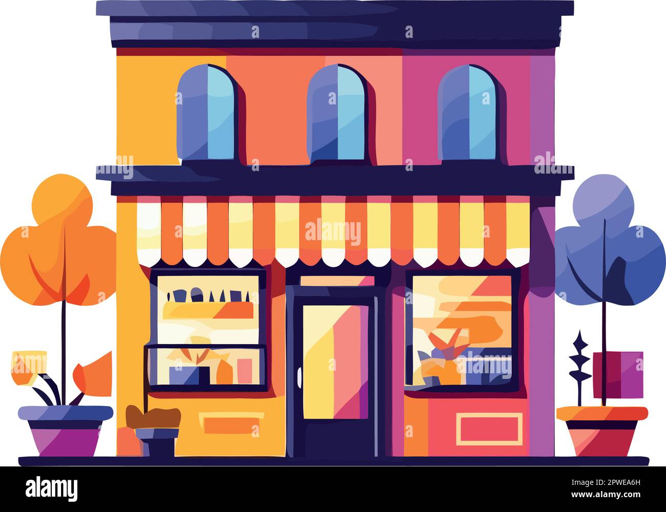 Modern convenience store design backdrop Stock Vector Image & Art - Alamy