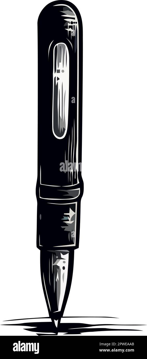 Metallic pen sketching an business icon Stock Vector Image & Art - Alamy