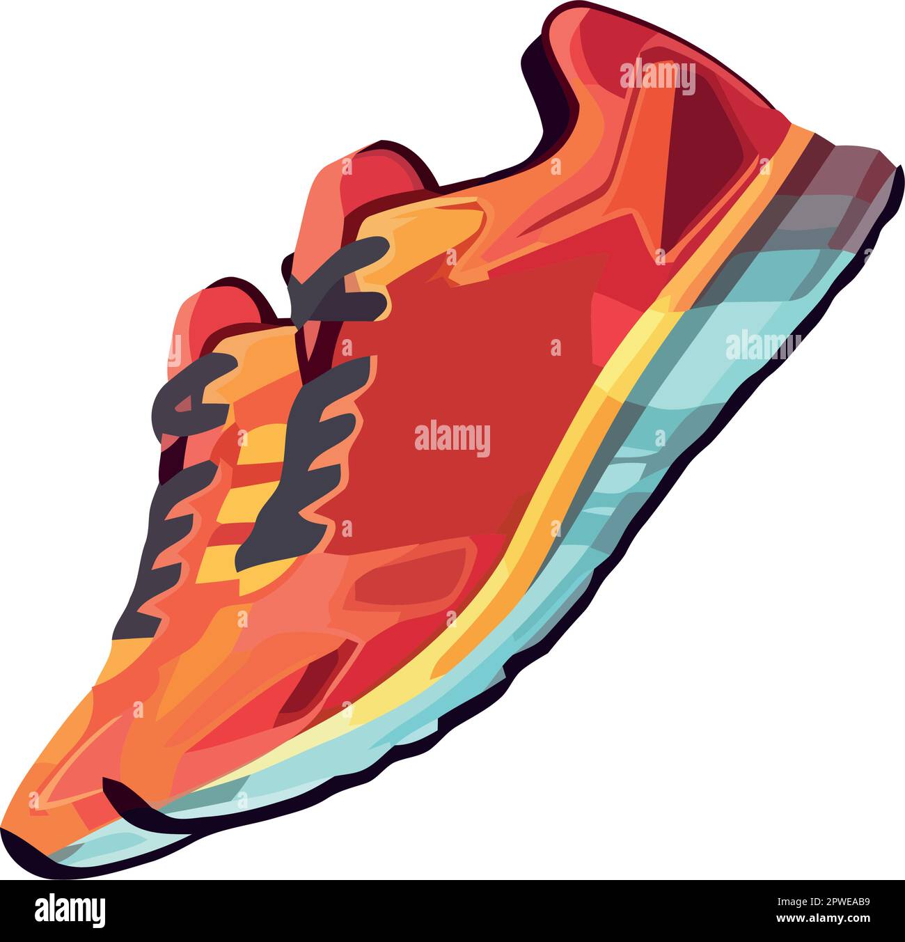 Sports shoe symbolizes healthy lifestyle and competition Stock Vector ...