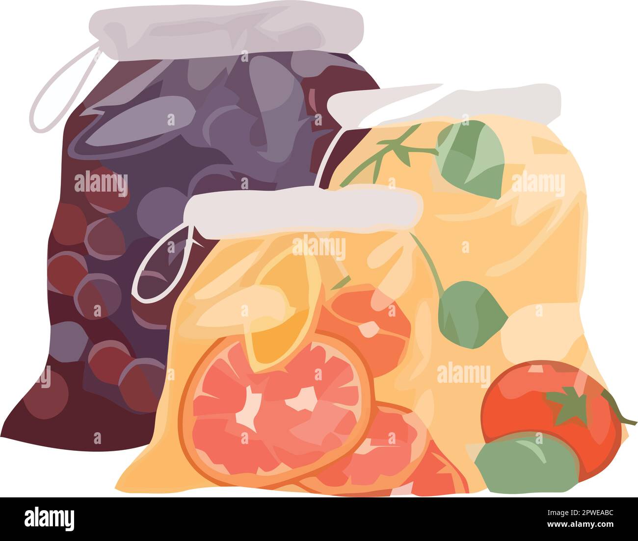 Fresh organic fruit and vegetable packet design Stock Vector Image ...