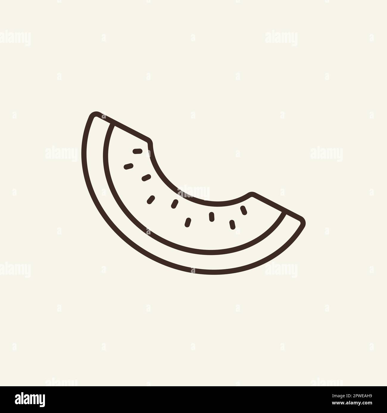 Melon line icon Stock Vector Image & Art - Alamy