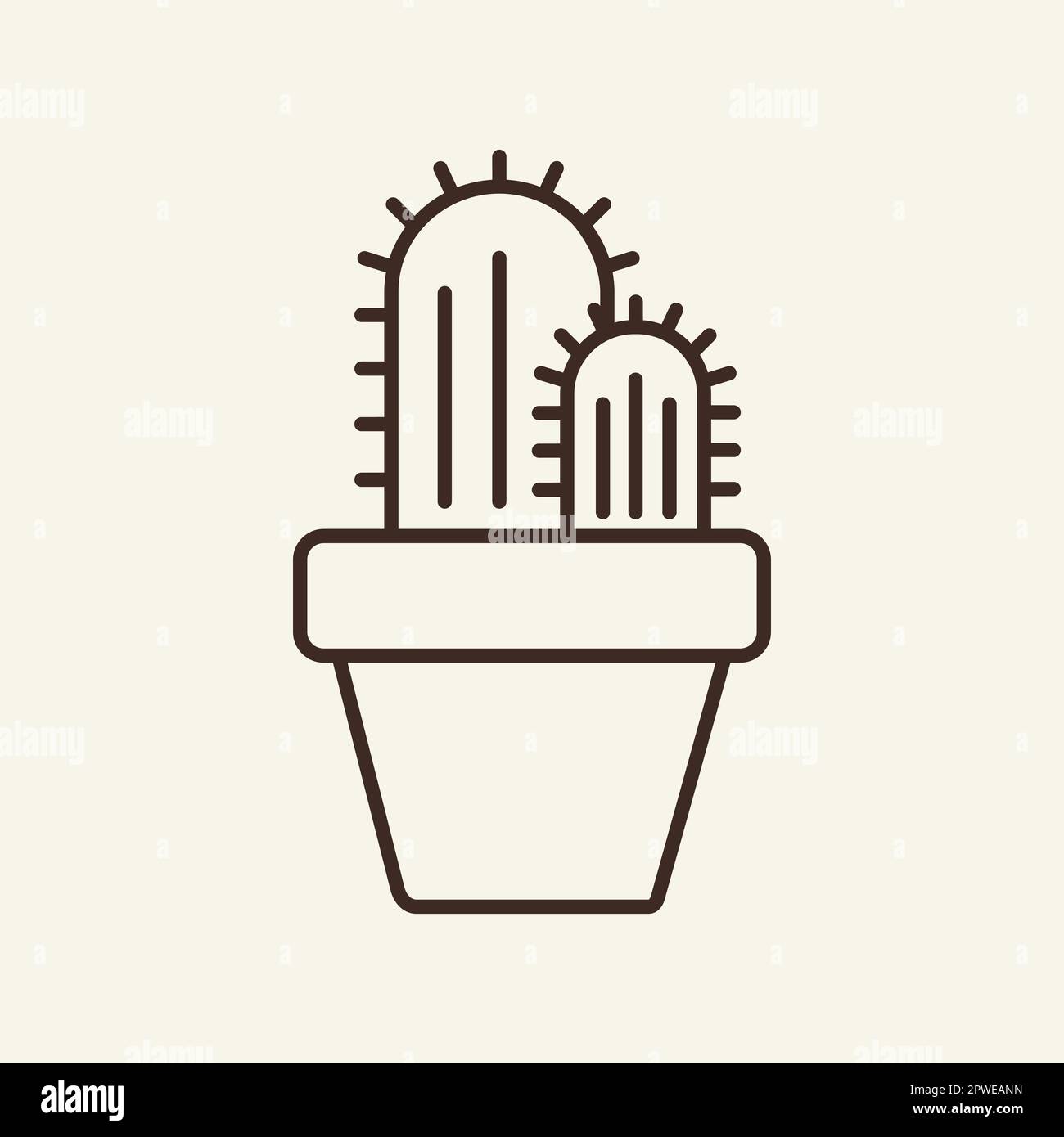 Cactus line icon Stock Vector Image & Art - Alamy