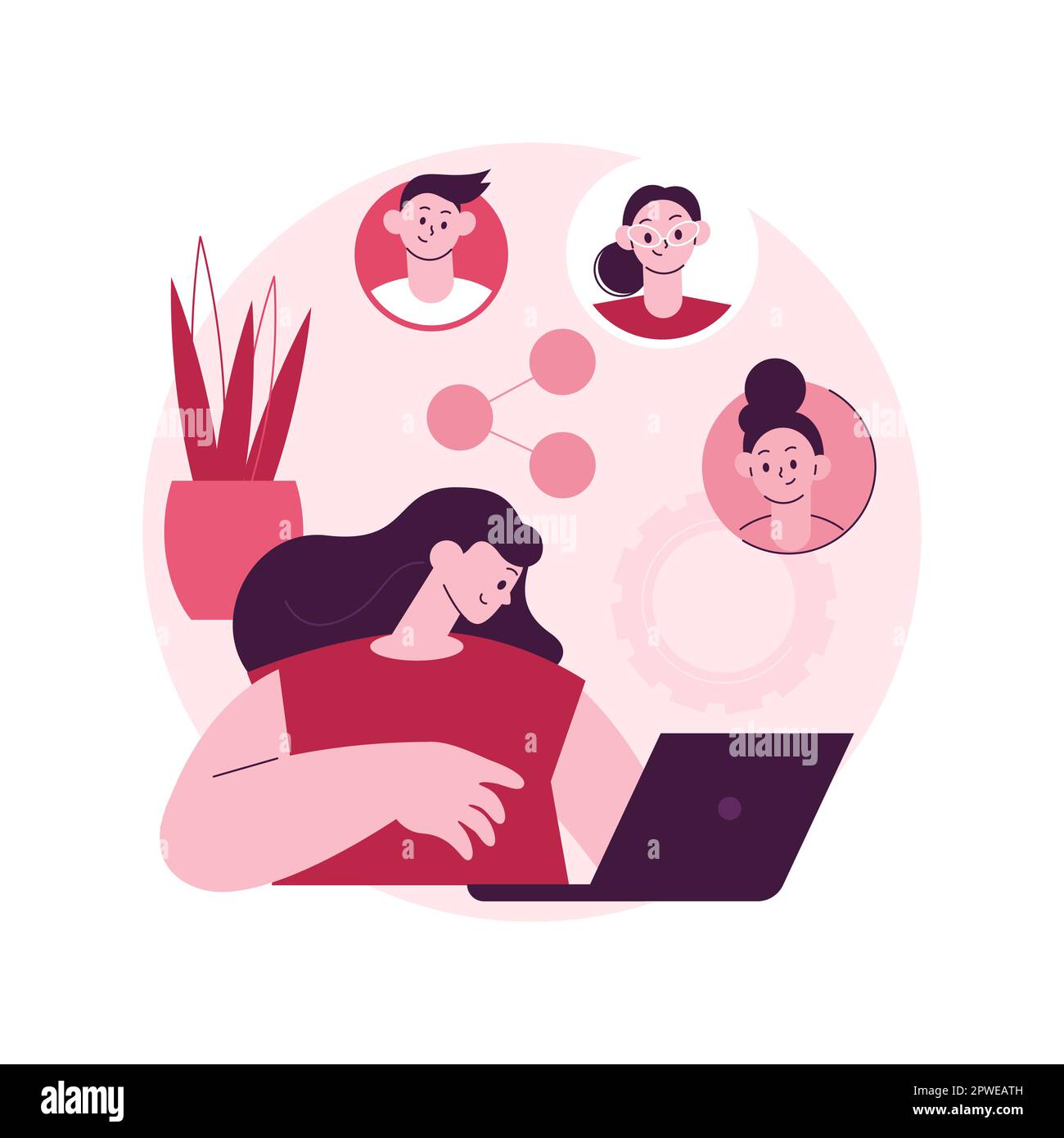 Employee sharing abstract concept vector illustration. Employee stock ...
