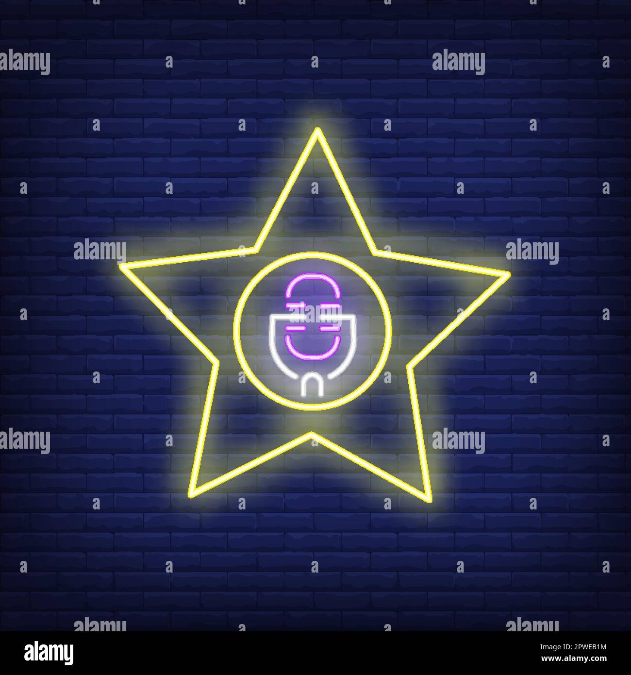 Star singer neon sign Stock Vector Image & Art - Alamy