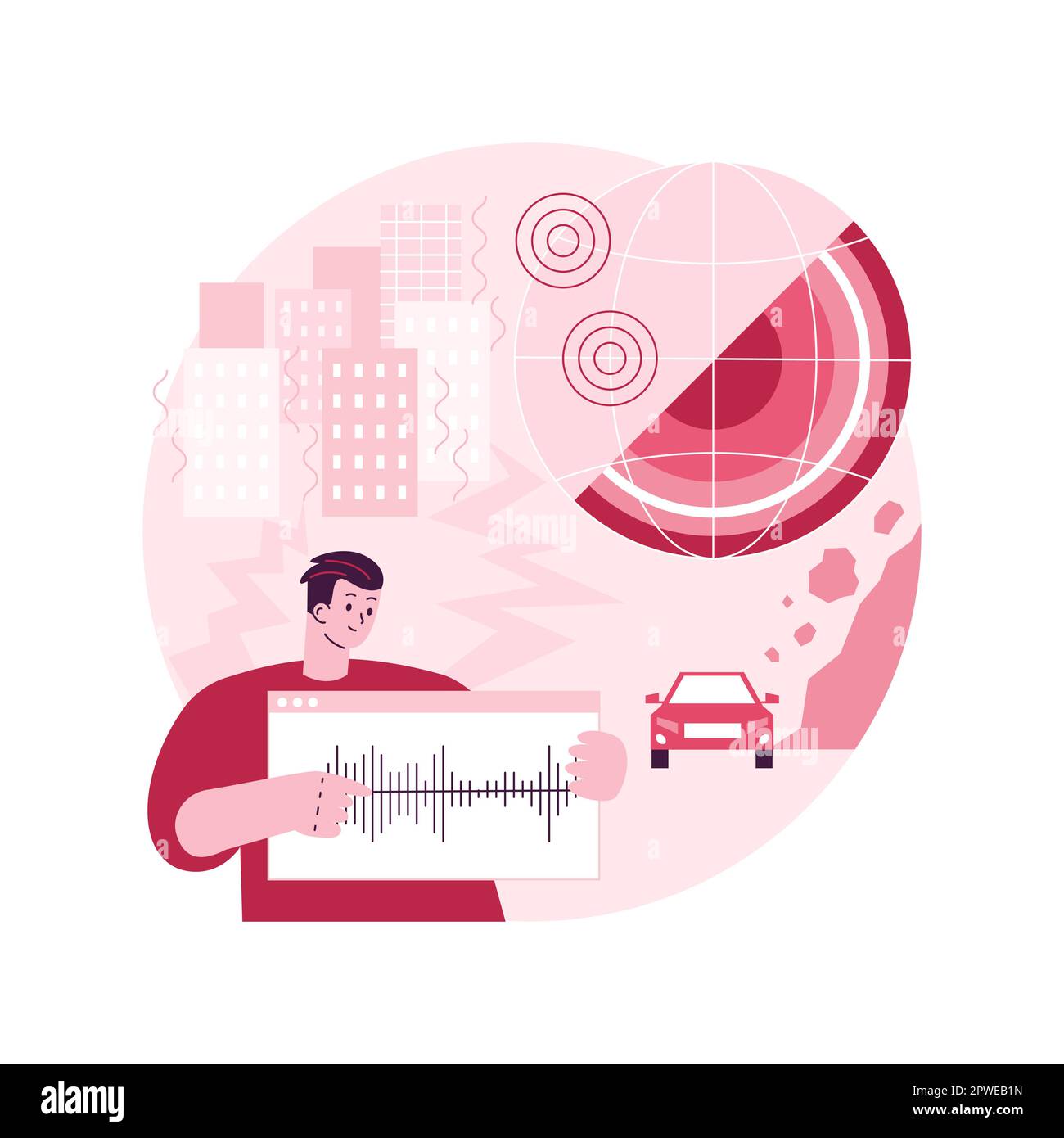 Seismology abstract concept vector illustration. Seismic waves study ...