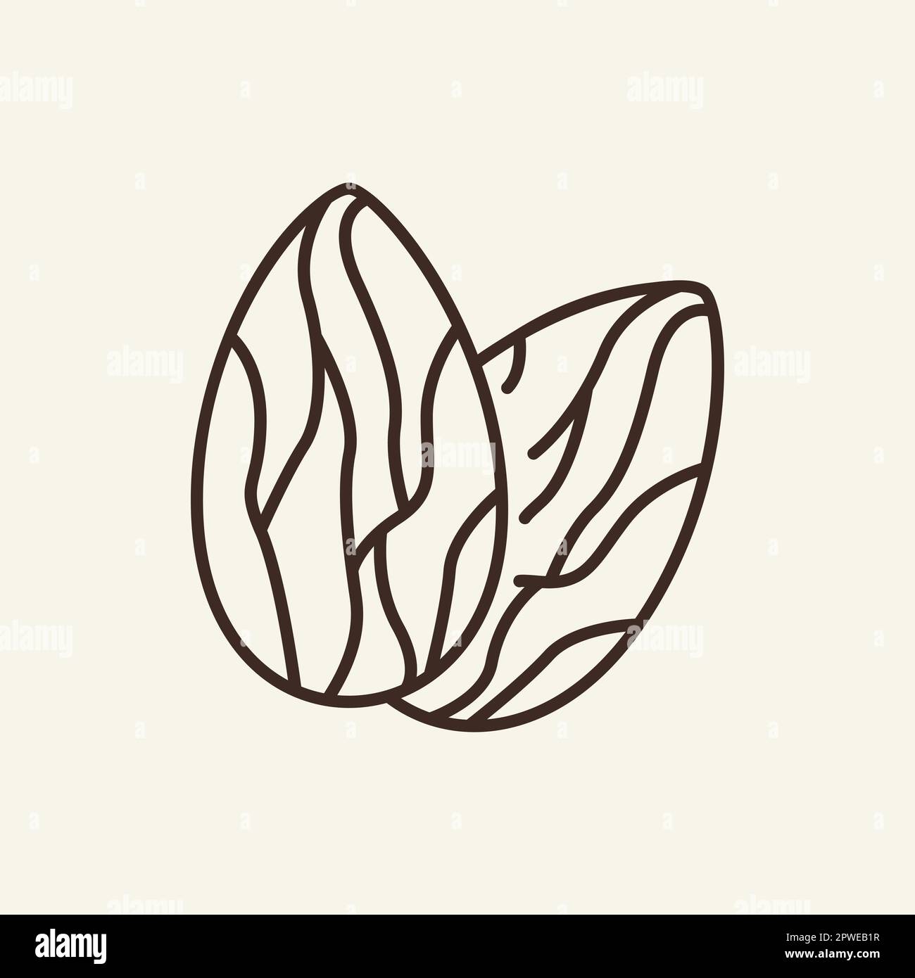 Almond line icon Stock Vector Image & Art - Alamy