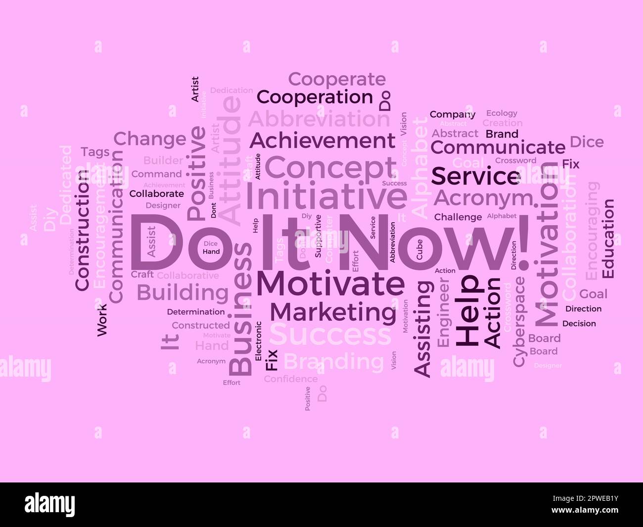Word cloud background concept for do it now! Marketing action challenge ...