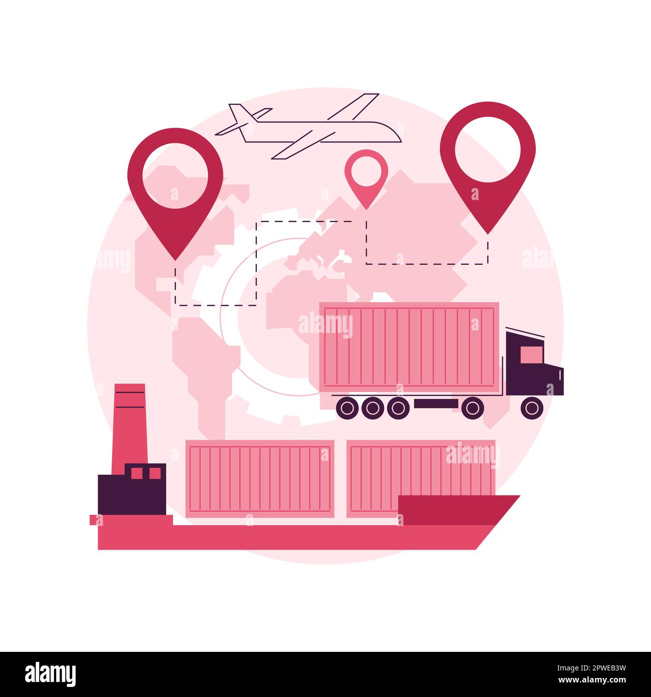 International transport abstract concept vector illustration ...